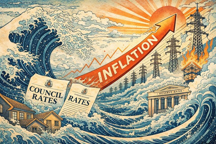 Inflation rises above target as council rates and power drive costs ...
